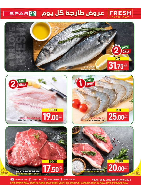 Fresh Everyday from SPAR until 5th June - SPAR Qatar Offers & Promotions