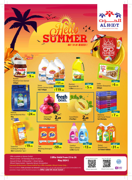 Hello Summer from Al Hoot until 26th May - Al Hoot UAE Offers & Promotions