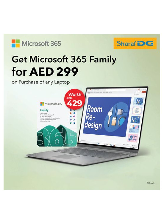 Sale On Microsoft 365 Family from Sharaf DG until 30th November ...