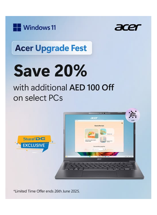 Save 20% On Laptops from Sharaf DG until 25th June - Sharaf DG UAE ...