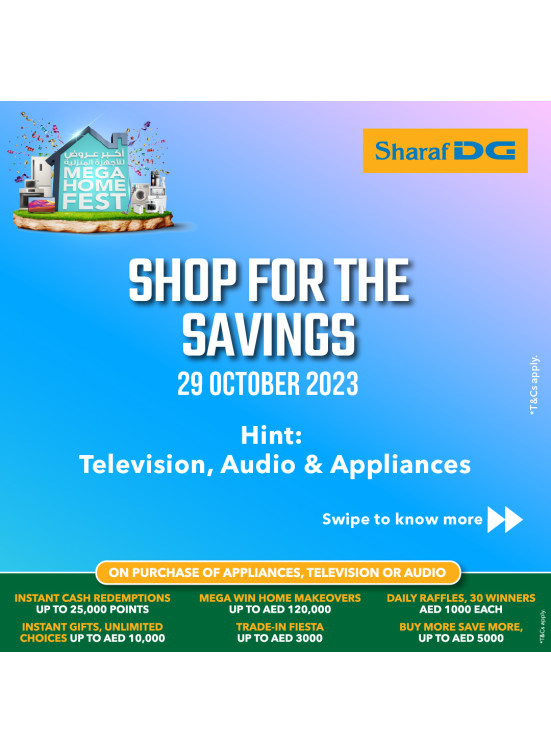 Today Deals from Sharaf DG until 29th October - Sharaf DG UAE Offers & Promotions