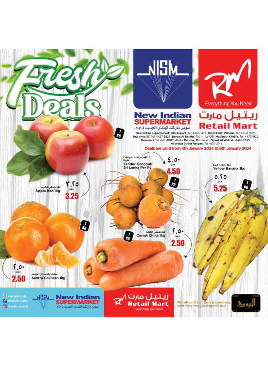 Fresh Deals from Retail Mart until 6th January - Retail Mart Qatar ...