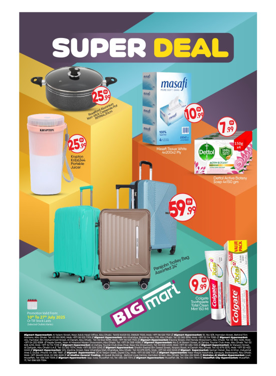 Super Deals from Bigmart until 27th July - Bigmart UAE Offers & Promotions