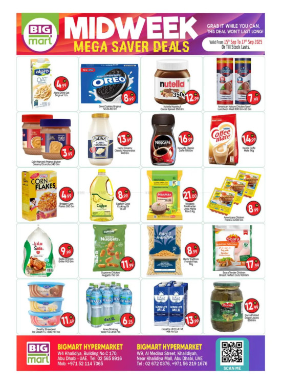 Midweek Mega Saver - Khalidiya, Abu Dhabi from Bigmart until 17th ...