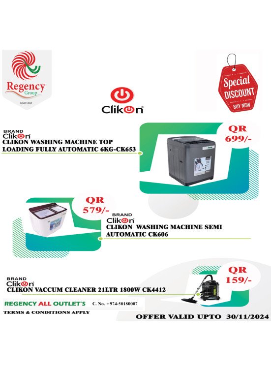 Special Discounts - Clikon from Regency Hypermarket until 30th November ...