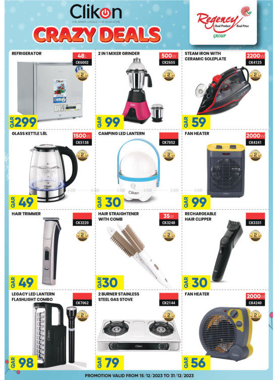 Clikon Crazy Deals from Regency Hypermarket until 31st December ...