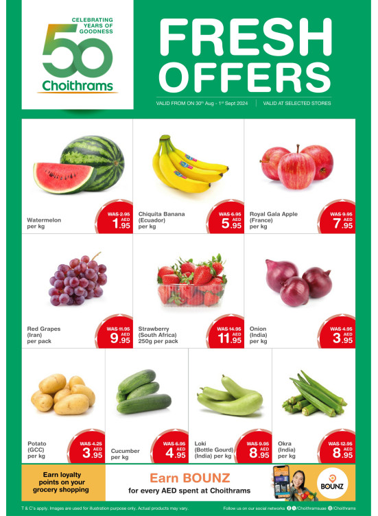 Fresh Offers from Choithrams until 1st September - Choithrams UAE Offers & Promotions
