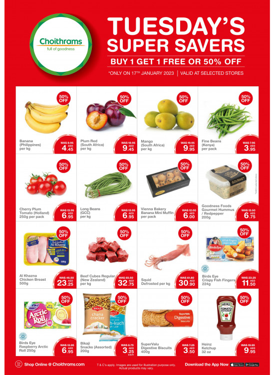 Tuesday Super Savers from Choithrams until 17th January - Choithrams UAE Offers & Promotions