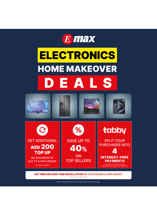 Electronics Deals from Emax until 9th May - Emax UAE Offers & Promotions