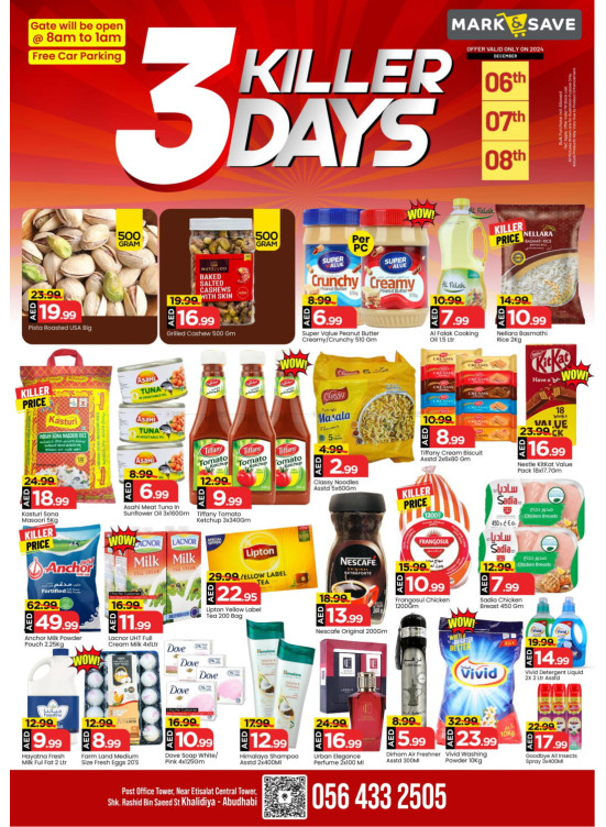 3 Killer Days - AL Khalidiyah, Abu Dhabi from Mark & Save until 8th December - Mark & Save UAE ...
