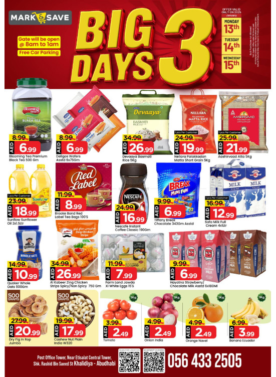 Big 3 Days - AL Khalidiyah, Abu Dhabi from Mark & Save until 15th January - Mark & Save UAE ...