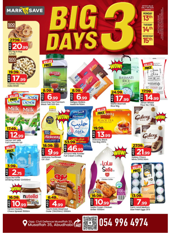 Big 3 Days - Musaffah, Abu Dhabi from Mark & Save until 15th January - Mark & Save UAE Offers ...