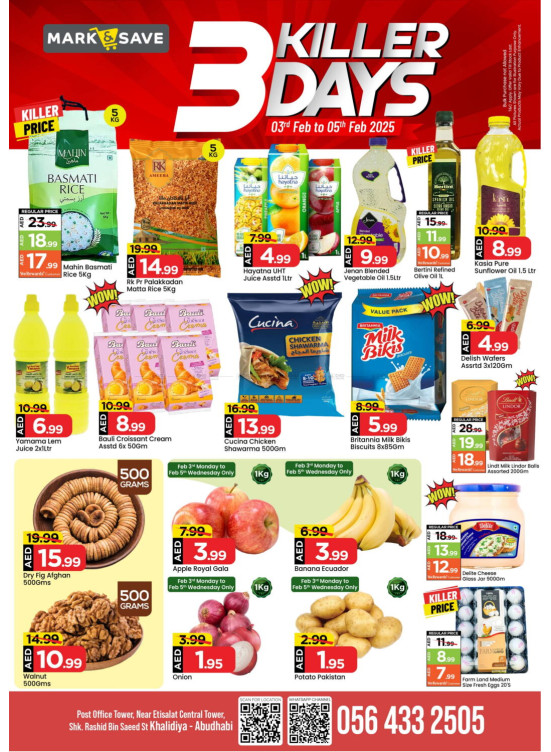 3 Days Killer - AL Khalidiyah, Abu Dhabi from Mark & Save until 5th February - Mark & Save UAE ...