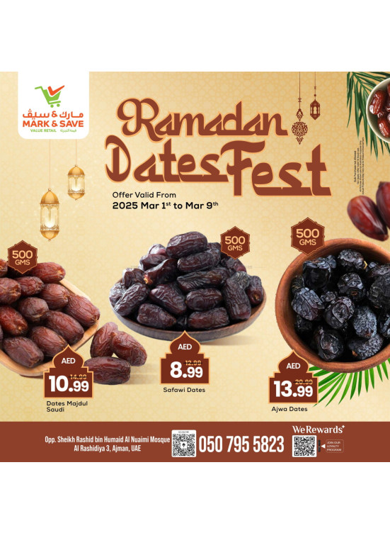 Dates Fest - AL Rashidiya 3, Ajman from Mark & Save until 9th March ...