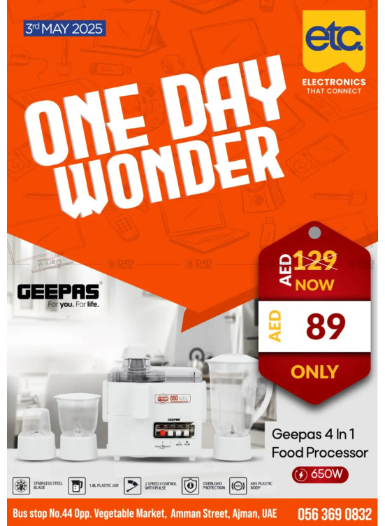 One Day Wonder - Industrial Area 1, Ajman from Mark & Save until 3rd ...
