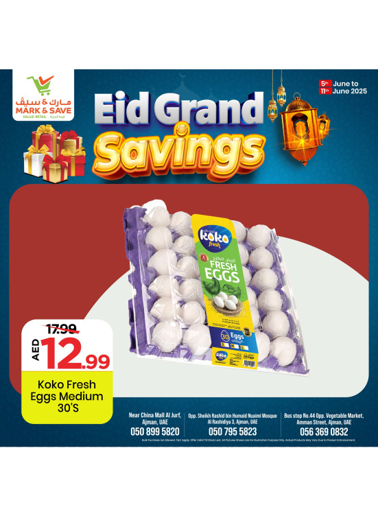 Special Deals - AL Rashidiya 3, Ajman from Mark & Save until 11th June ...
