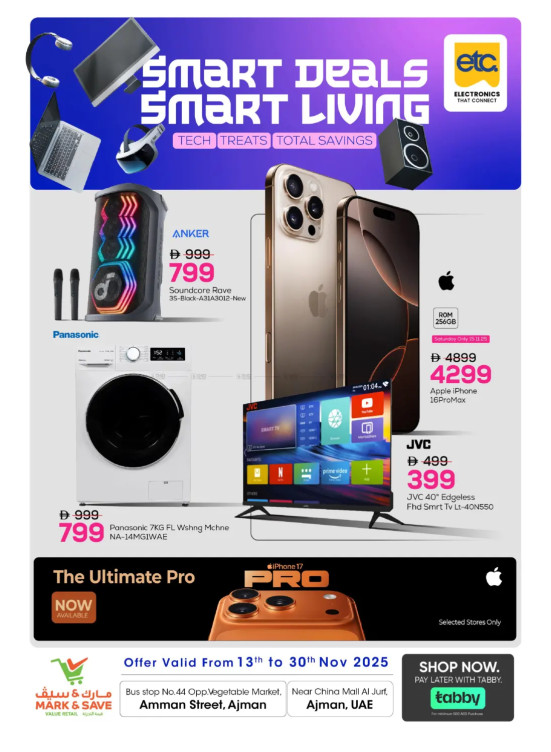 Smart Deals - Ajman from Mark & Save until 30th November - Mark & Save UAE Offers & Promotions
