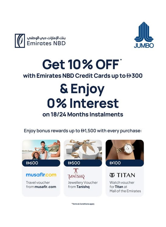 Get 10% OFF from Jumbo until 14th August - Jumbo UAE Offers & Promotions