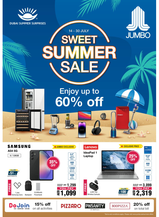 Summer Deals from Jumbo until 30th July - Jumbo UAE Offers & Promotions