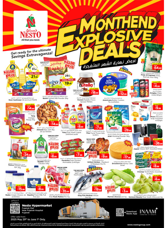 Weekend Grabs - Fujairah from Nesto until 1st June - Nesto UAE Offers & Promotions