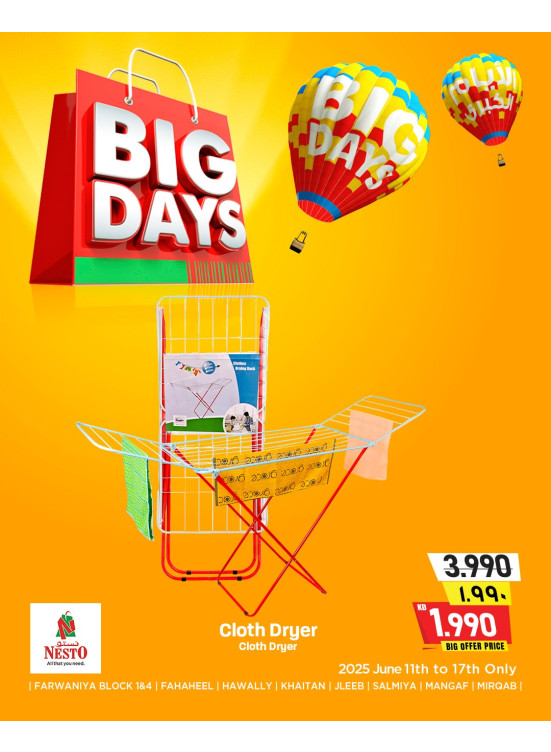 Big Days, Vol 5 from Nesto until 17th June - Nesto Kuwait Offers ...