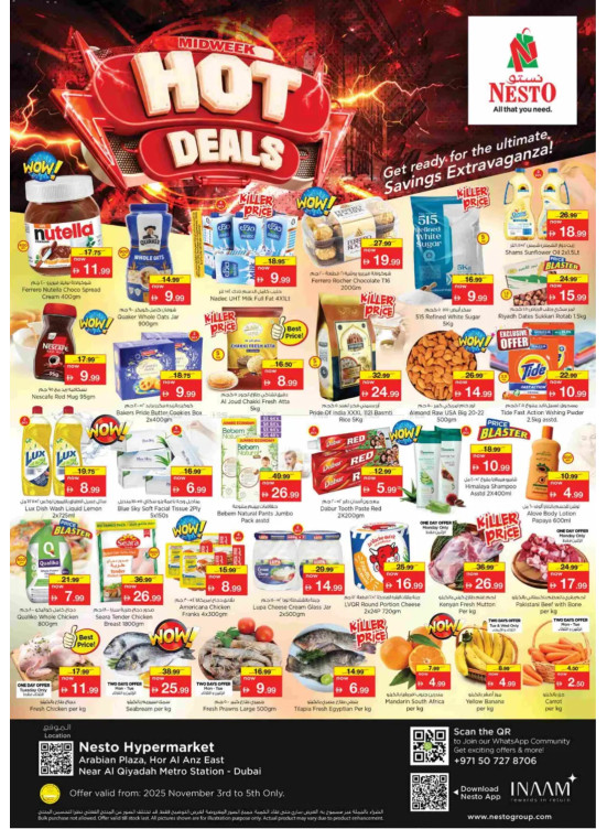 Midweek Deals - Hor Al Anz from Nesto until 5th November - Nesto UAE Offers & Promotions