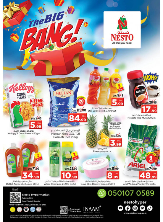 Weekend Grabs - Fujairah from Nesto until 3rd July - Nesto UAE Offers & Promotions
