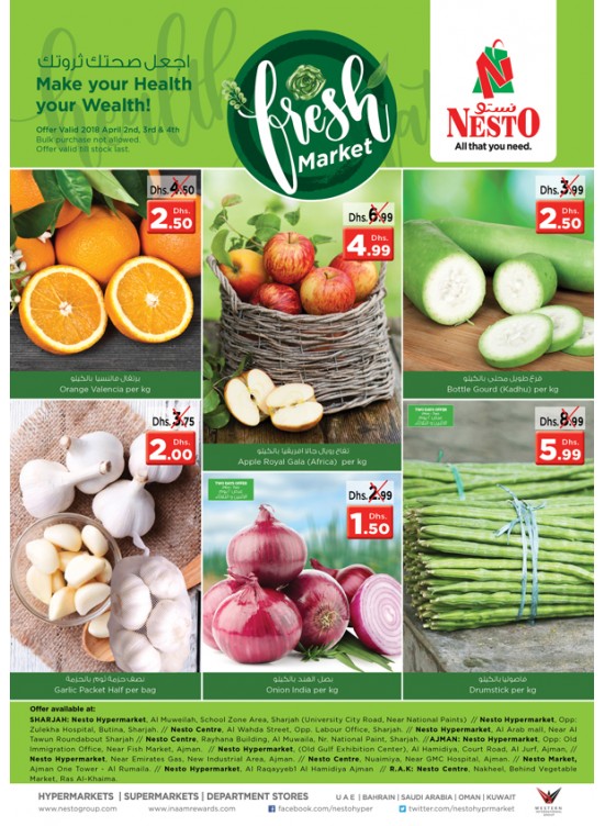 Fresh Market Deals - Ajman, Sharjah & RAK Branches from Nesto until 4th ...