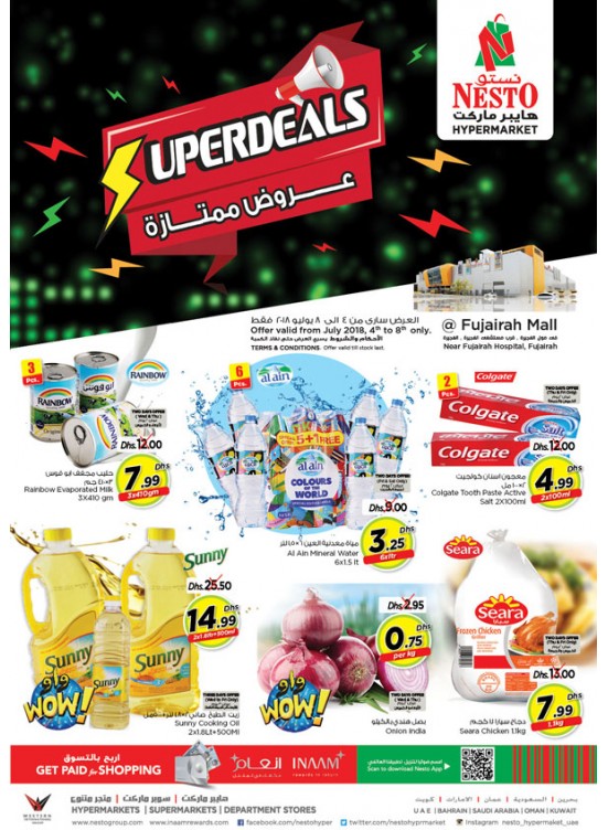 Weekend Grabs - Fujairah from Nesto until 7th July - Nesto UAE Offers & Promotions