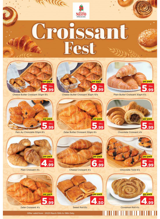 Croissant Fest from Nesto until 19th March - Nesto UAE Offers & Promotions