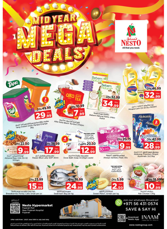 Weekend Grabs - Fujairah from Nesto until 2nd July - Nesto UAE Offers & Promotions