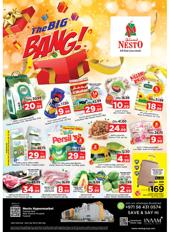 Weekend Grabs - Fujairah from Nesto until 16th July - Nesto UAE Offers & Promotions