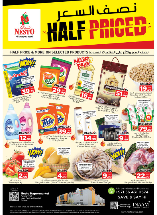 Weekend Grabs - Fujairah from Nesto until 30th July - Nesto UAE Offers & Promotions