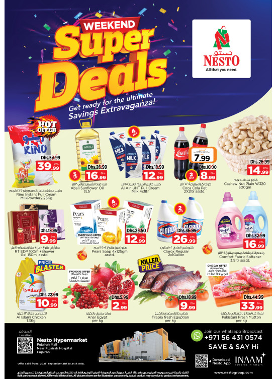 Weekend Grabs - Fujairah from Nesto until 24th September - Nesto UAE Offers & Promotions