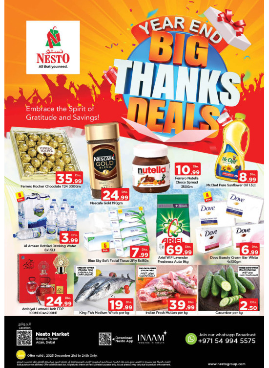 Weekend Grabs - Arjan from Nesto until 24th December - Nesto UAE Offers & Promotions