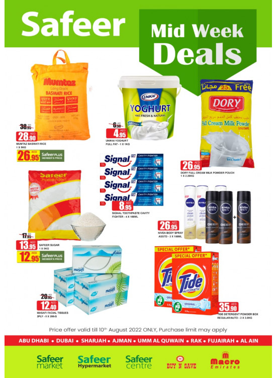 Midweek Deals from Al Safeer Hypermarket until 10th August - Al Safeer ...
