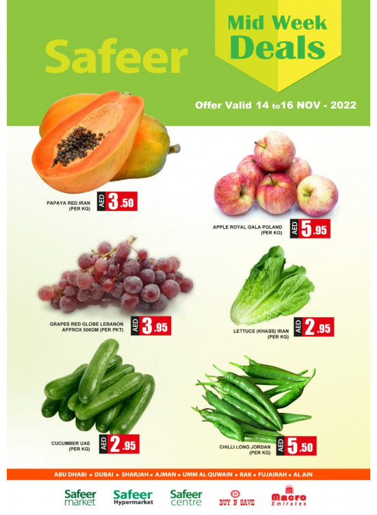 Midweek Deals from Al Safeer Hypermarket until 16th November - Al ...