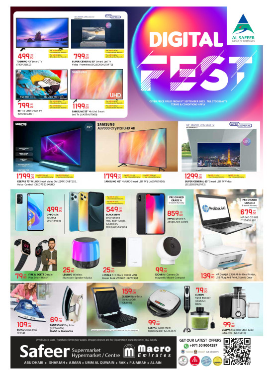 Digital Fest from Al Safeer Hypermarket until 30th September - Al ...