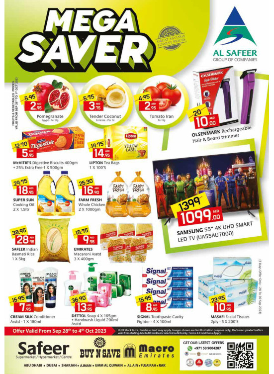 Mega Saver from Al Safeer Hypermarket until 4th October - Al Safeer ...
