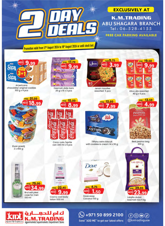Two Days Deals - Abu Shagara from K.M. TRADING until 18th August - K.M ...