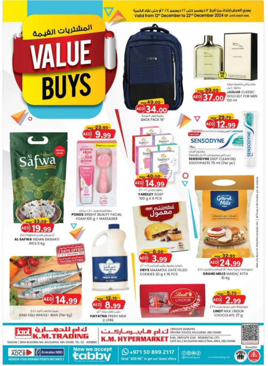 Value Buys - Mussafah Branches from K.M. TRADING until 22nd December ...