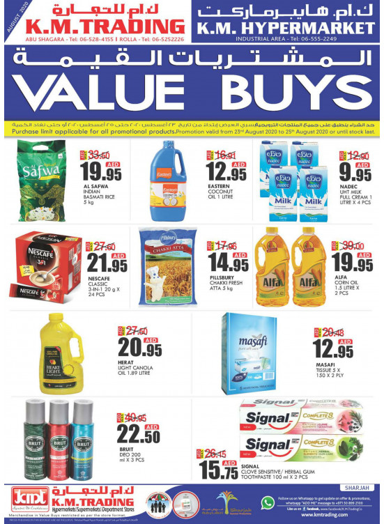 Value Buys - Sharjah from K.M. TRADING until 26th August - K.M. TRADING ...