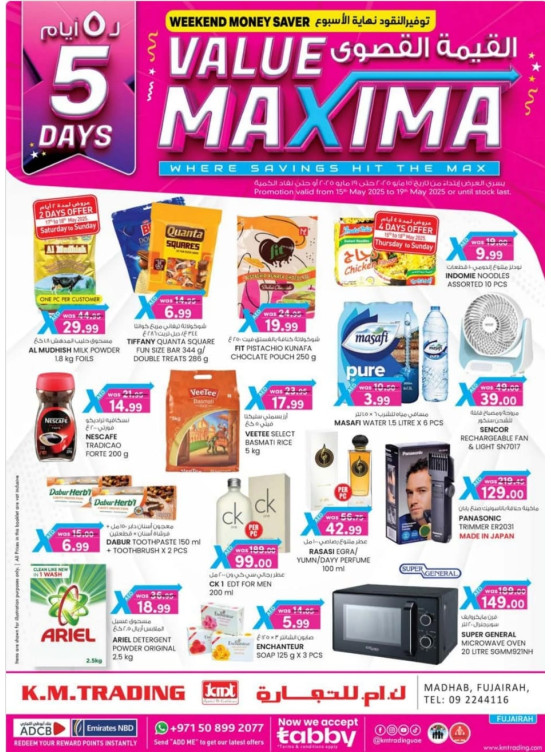 Value Maxima Deals - Fujairah from K.M. TRADING until 19th May - K.M ...
