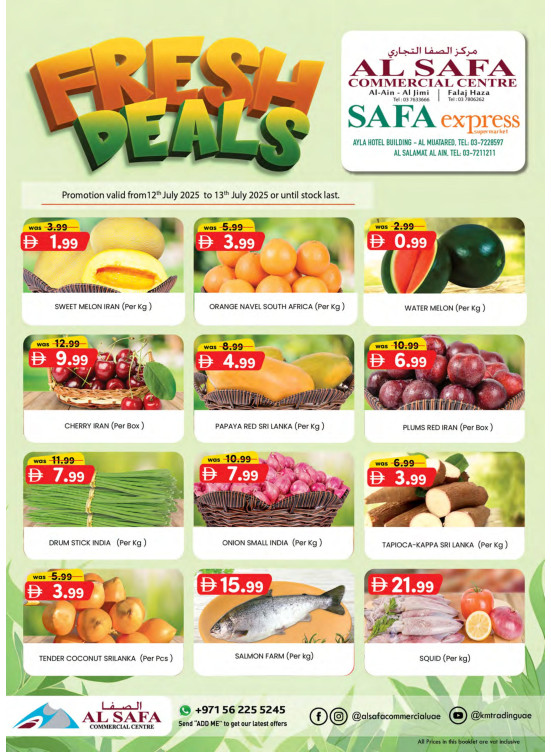 Fresh Deals - Al Safa & Safa Express, Al Ain from K.M. TRADING until 13th July - K.M. TRADING ...