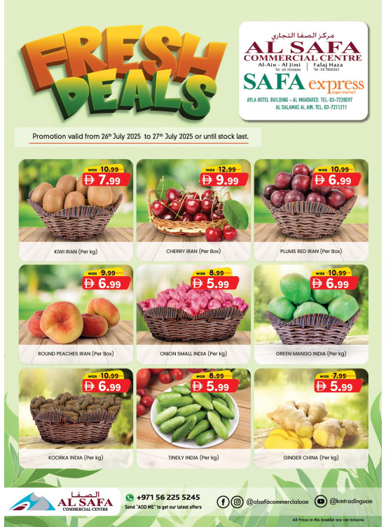 Fresh Deals - Al Safa & Safa Express, Al Ain from K.M. TRADING until 27th July - K.M. TRADING ...