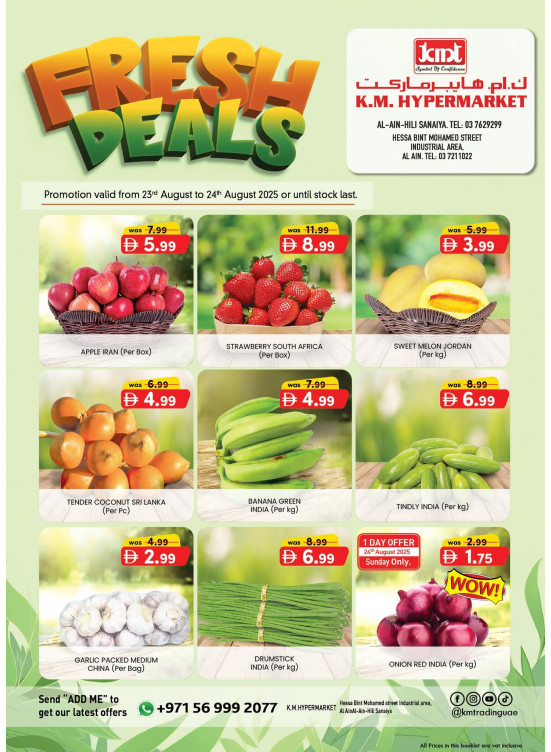 Fresh Deals - Sharjah from K.M. TRADING until 24th August - K.M ...