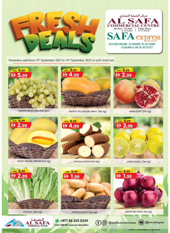Fresh Deals - Al Safa & Safa Express, Al Ain from K.M. TRADING until 14th September - K.M ...