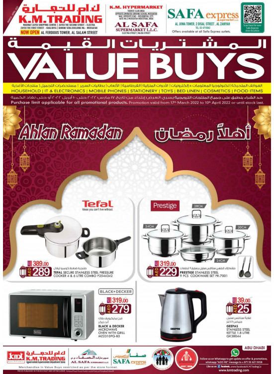 Value Buys - Abu Dhabi from K.M. TRADING until 10th April - K.M ...