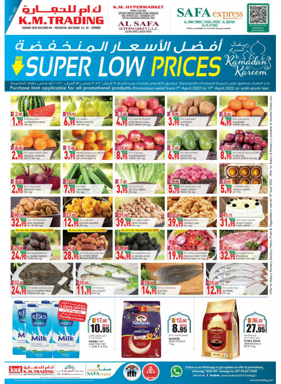 Super Low Prices - Abu Dhabi from K.M. TRADING until 17th April - K.M ...
