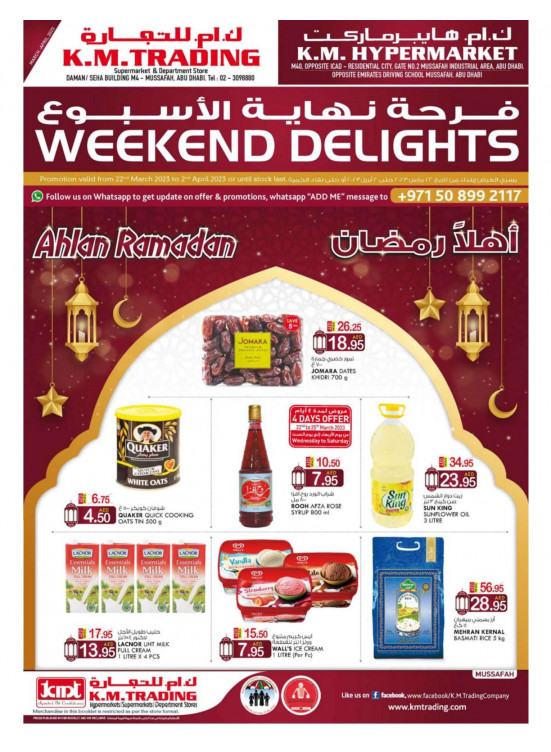 Weekend Delights - Mussafah Branches from K.M. TRADING until 3rd April ...